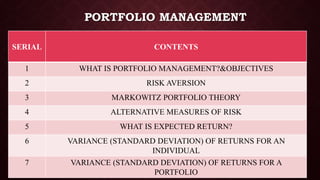 Portfolio Management | PPTX