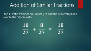 addition of fractions | PPTX