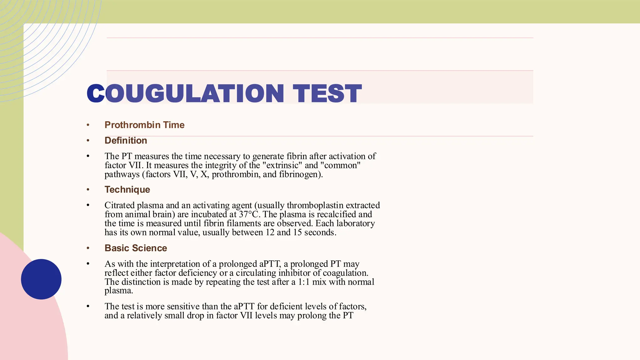 Clinical Laboratory Technology - Routine Coagulation Test | PDF