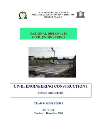 G.B.C. building construction lecture notes | PDF