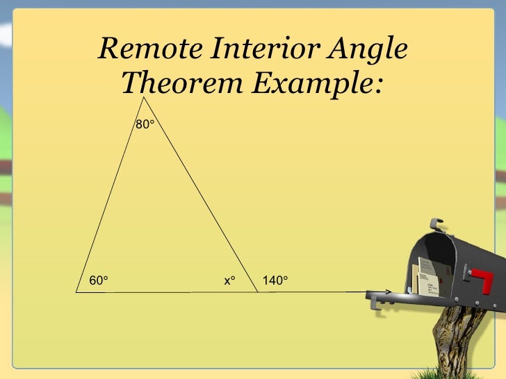 What Are Remote Interior Angles Of A Triangle