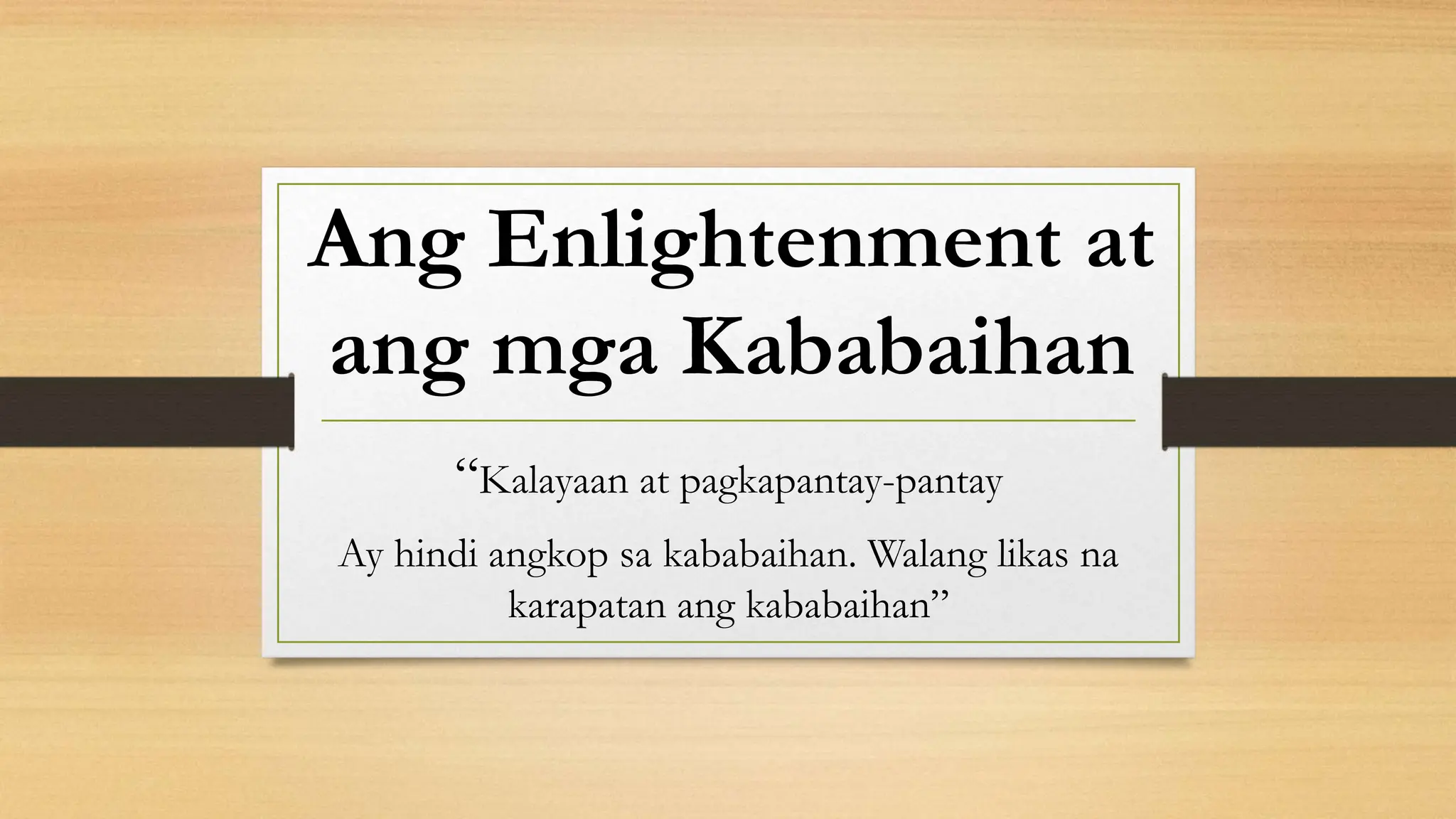 Ang enlightenment at kababaihan sa Europa | PPTX