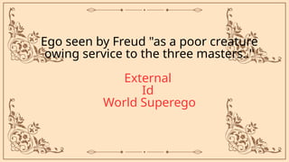 Id ego superego report present by group 8 | PPTX