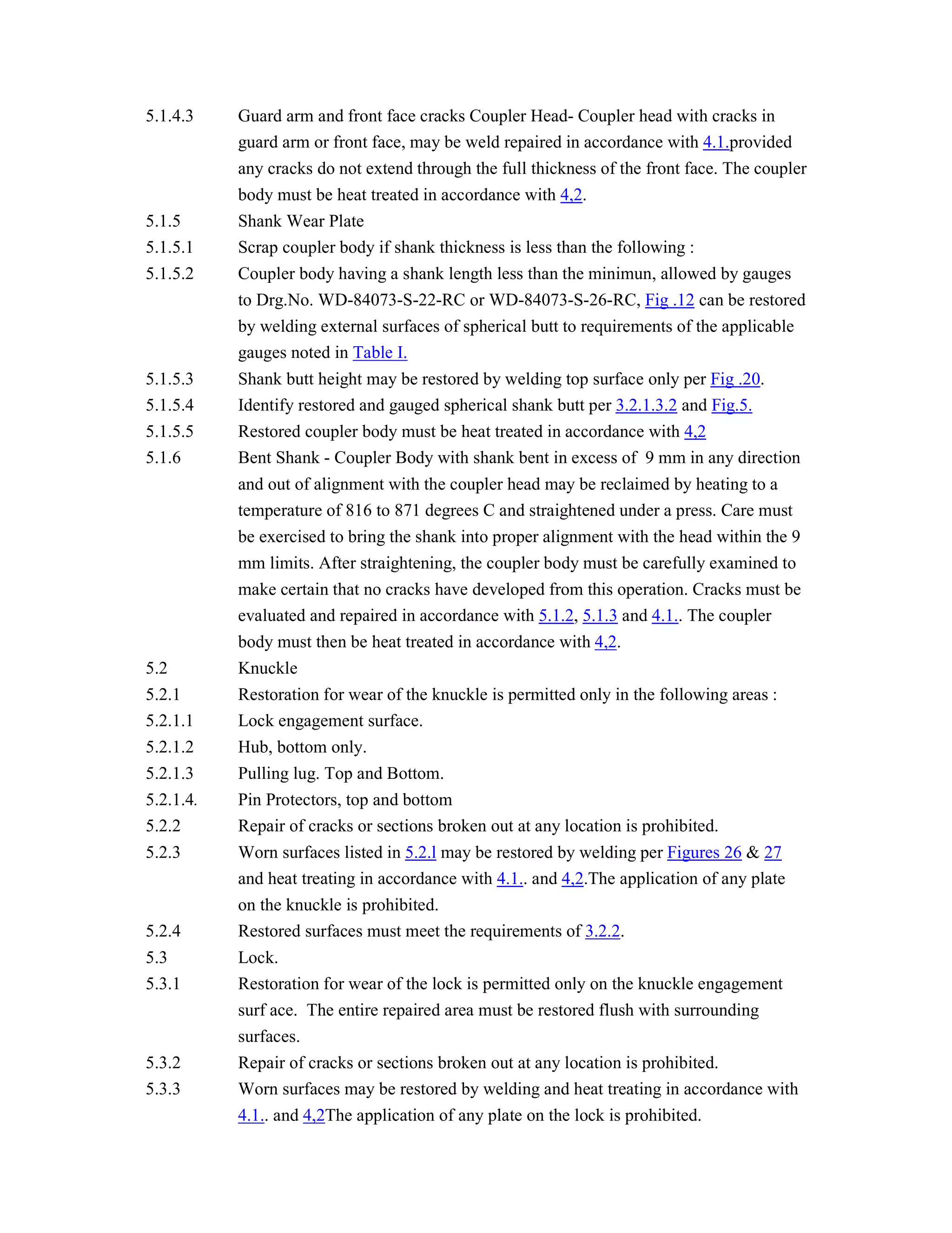 G 80. inspection and maintenance of centre buffer couplers ( for ...