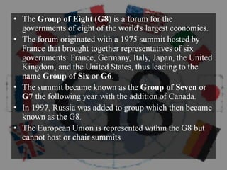 G 8 countries | PPTX