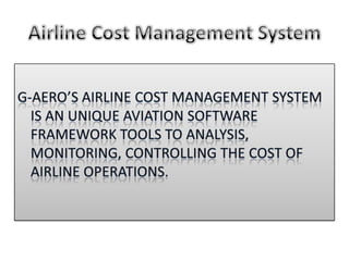 Airline Cost Management System | PPTX