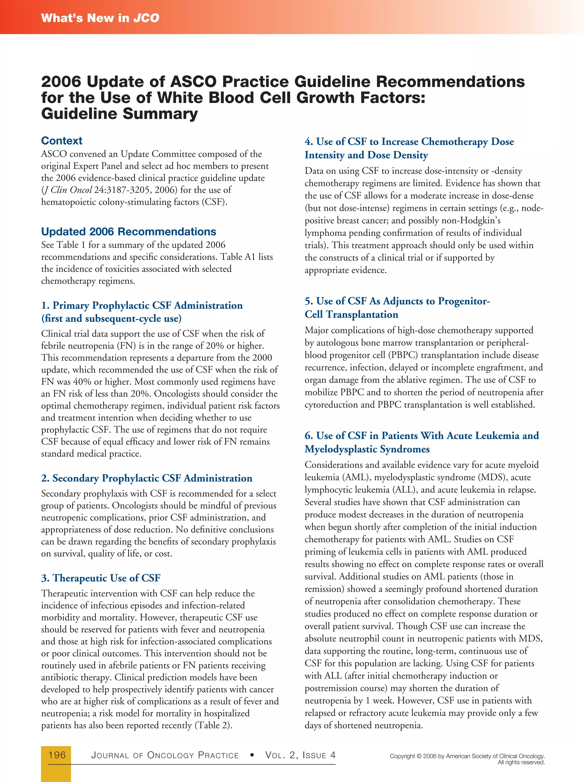 G csf guideline | PDF | Infectious Diseases | Diseases and Conditions