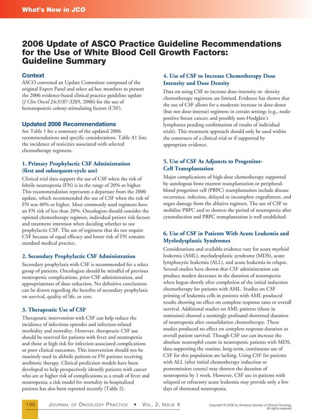 G csf guideline | PDF