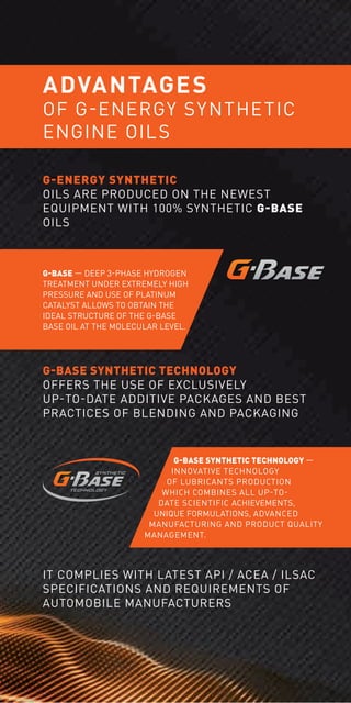 G Energy Synthetic Lubricants | PDF