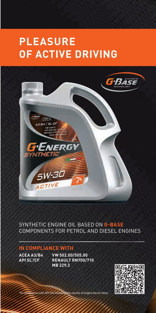 G Energy Synthetic Lubricants | PDF