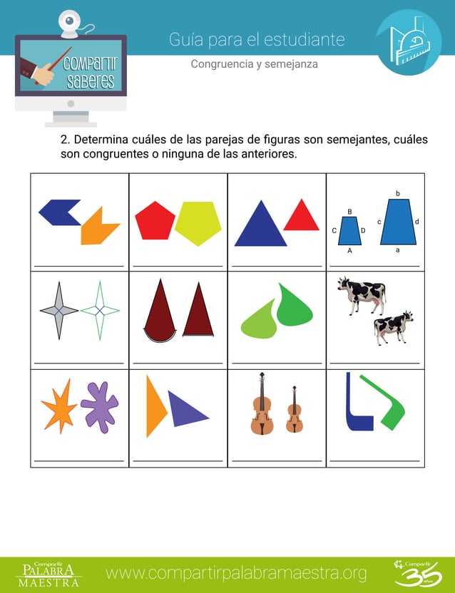 Hoja De Trabajo De Similitud Y Congruencia