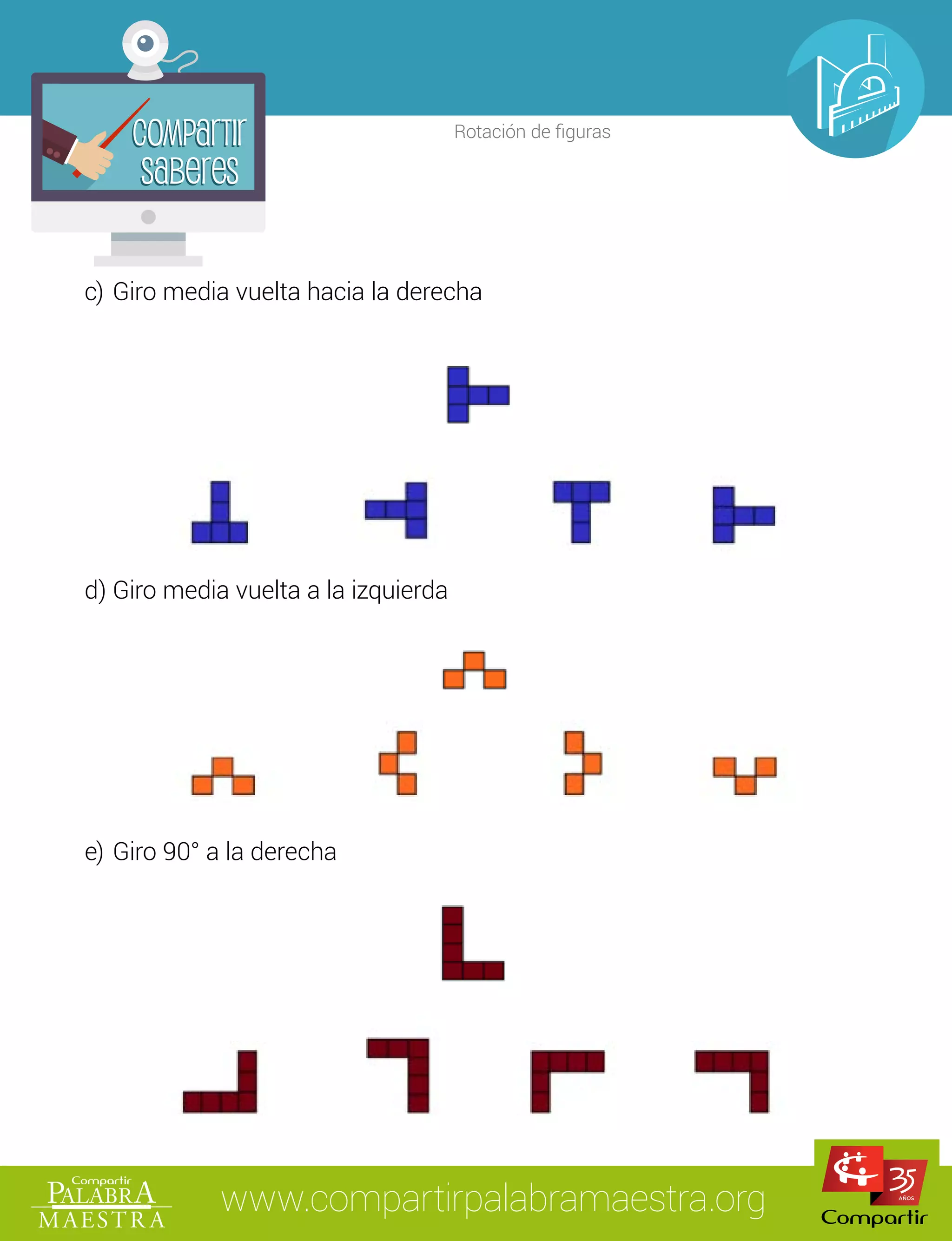 Guía para estudiantes: Rotación de figuras | PDF