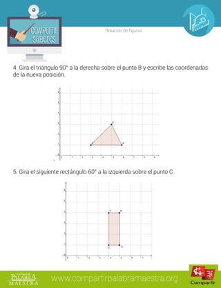 Guía para estudiantes: Rotación de figuras | PDF