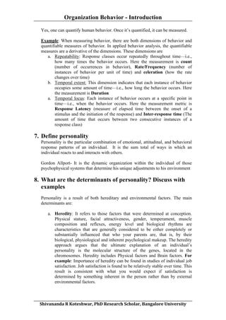 Organization Behavior - Introduction | PDF