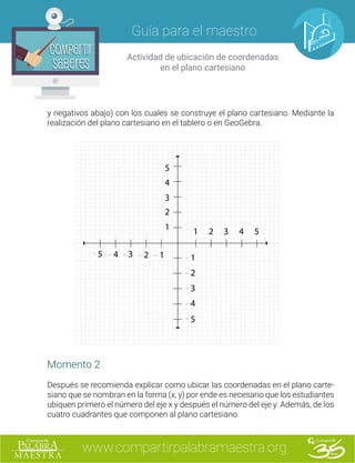 Guía para maestros: Materiales y recursos para la ubicación de coorde…