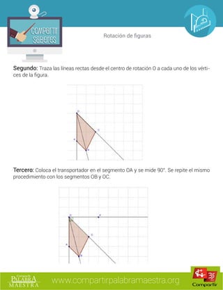 Guía para maestros: Rotación de figuras | PDF