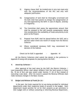 Kerala Land Acquissition- R &R Policy | DOC