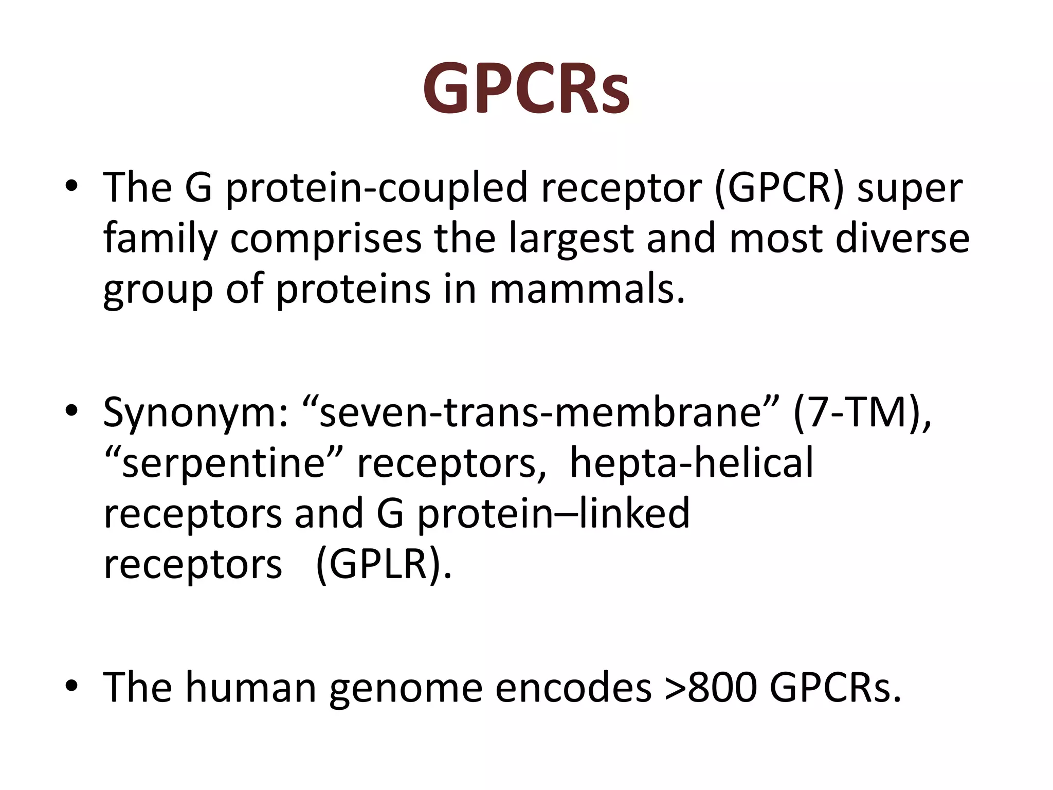 G protein-coupled receptors | PPTX