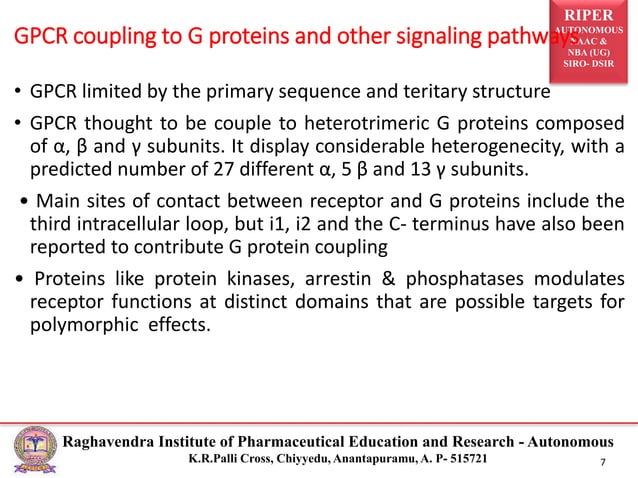 GENETIC VARIATION IN GPCR | PPTX