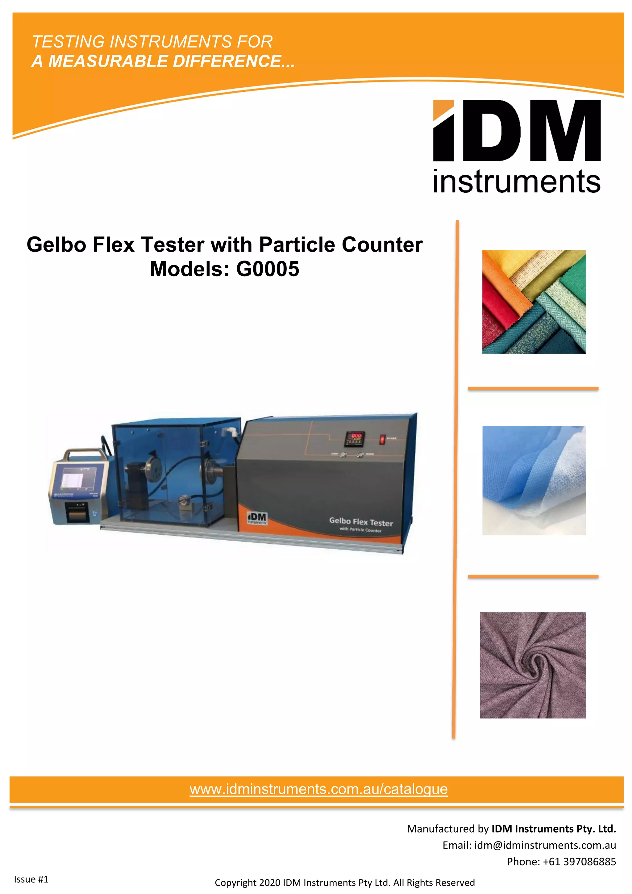 Gelbo Flex Tester with Particle counter | PDF | Home Appliances | Home ...