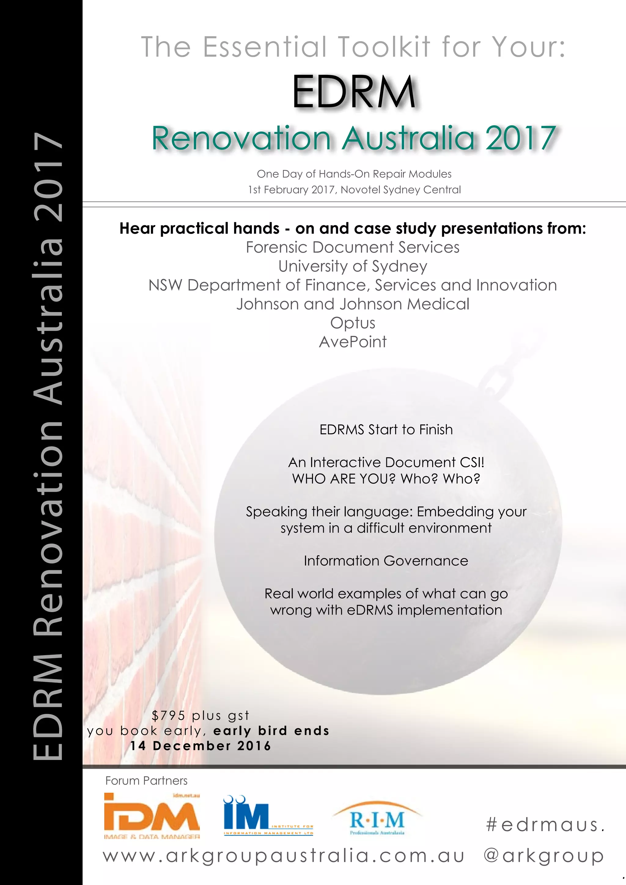 The Essential Toolkit for Your: EDRM Renovation Australia 2017 | PDF
