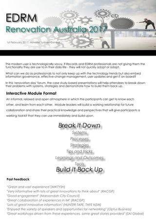 The Essential Toolkit for Your: EDRM Renovation Australia 2017 | PDF