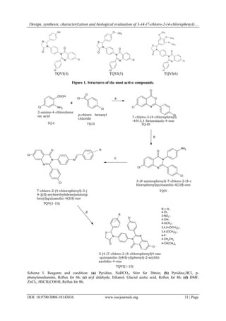 Design, synthesis, characterization and biological evaluation of 3- (4-(7-chloro-2-(4 ...