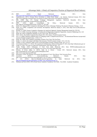 Advantage India: A Study of Competitive Position of Organized Retail Industry | PDF