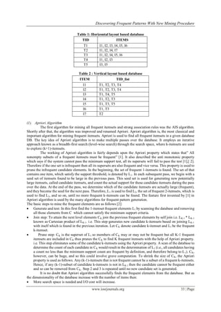Discovering Frequent Patterns with New Mining Procedure | PDF