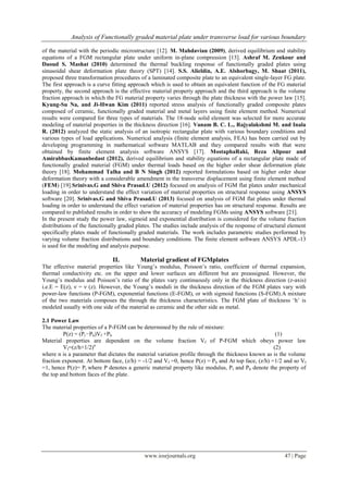 Analysis of Functionally Graded Material Plate under Transverse Load for Various Boundary ...