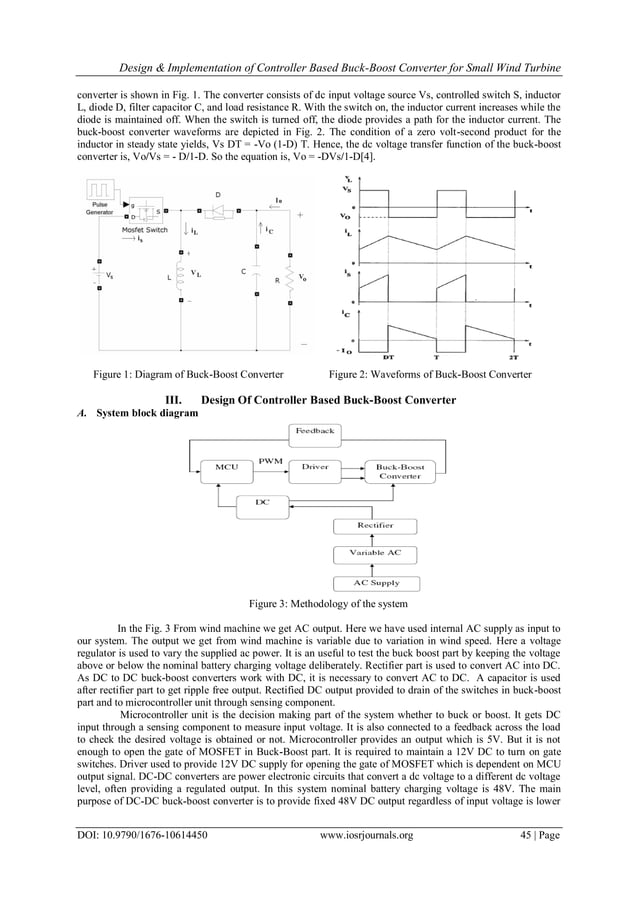 Design & Implementation of Controller Based Buck-Boost Converter for Small Wind Turbine | PDF