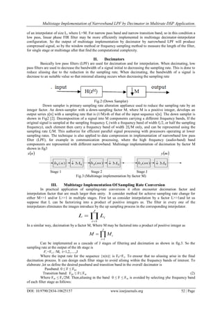 Multistage Implementation of Narrowband LPF by Decimator in Multirate DSP Application. | PDF