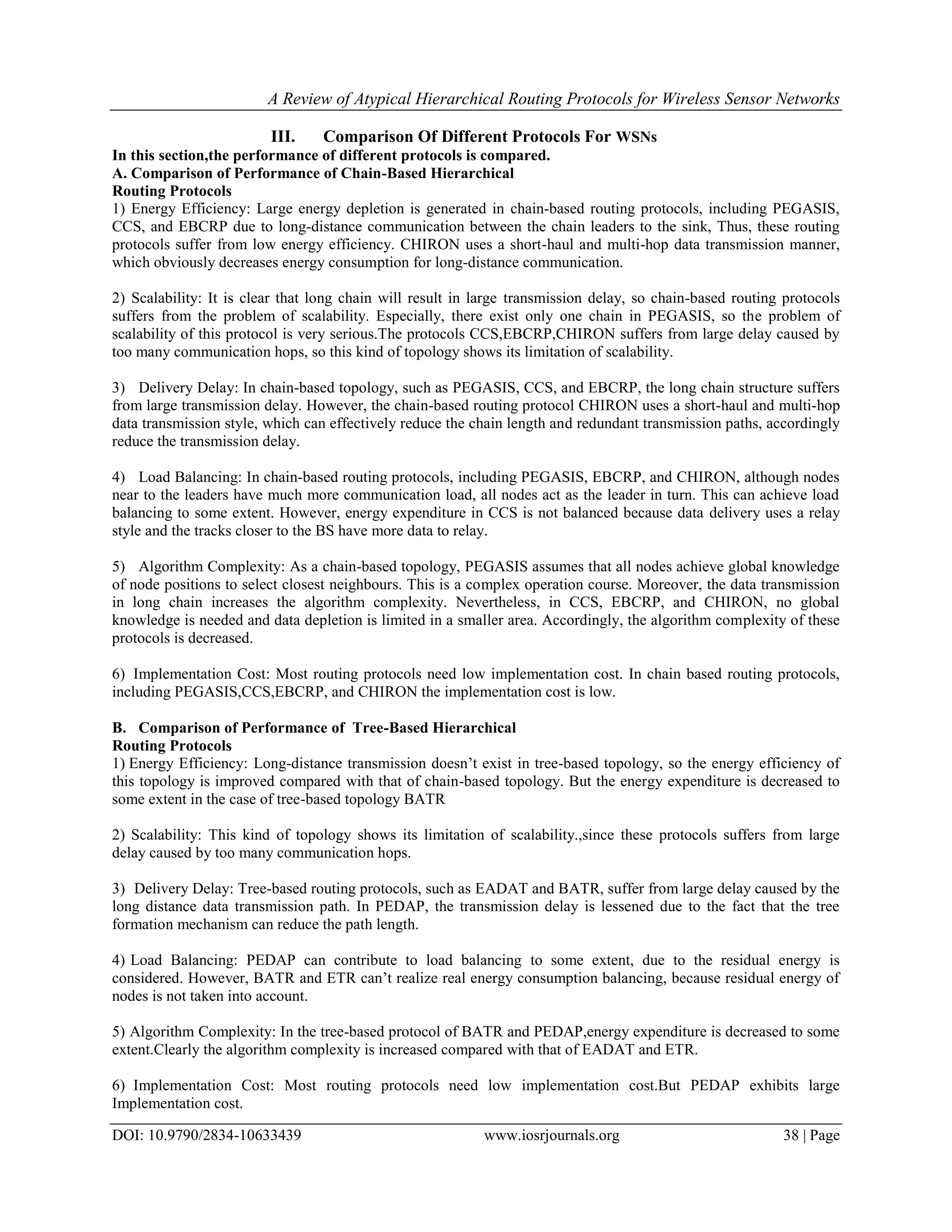 A Review Of Atypical Hierarchical Routing Protocols For Wireless Sensor Networks Pdf