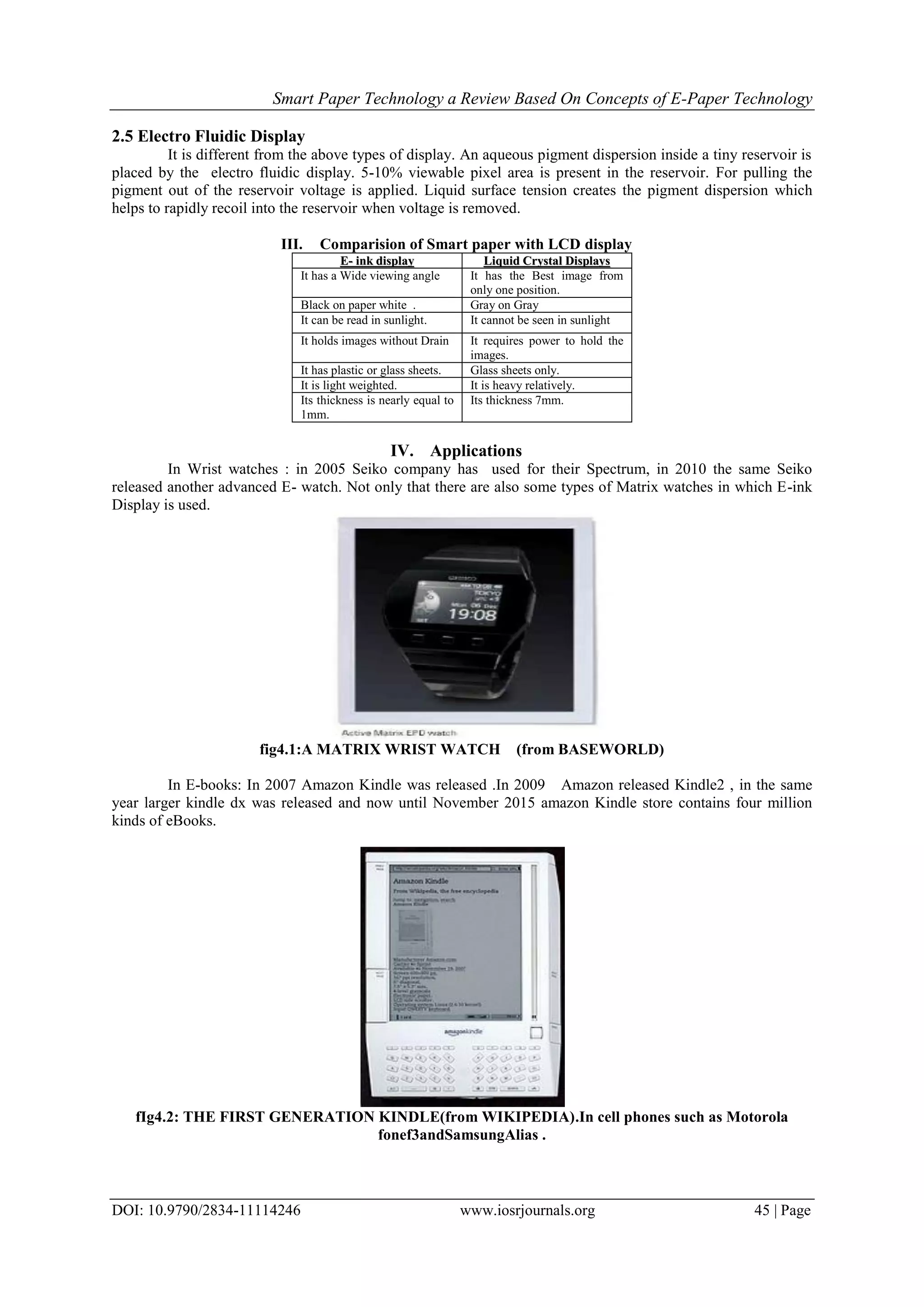 Smart Paper Technology a Review Based On Concepts of EPaper Technology ...