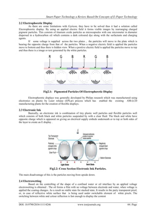 Smart Paper Technology a Review Based On Concepts of EPaper Technology ...