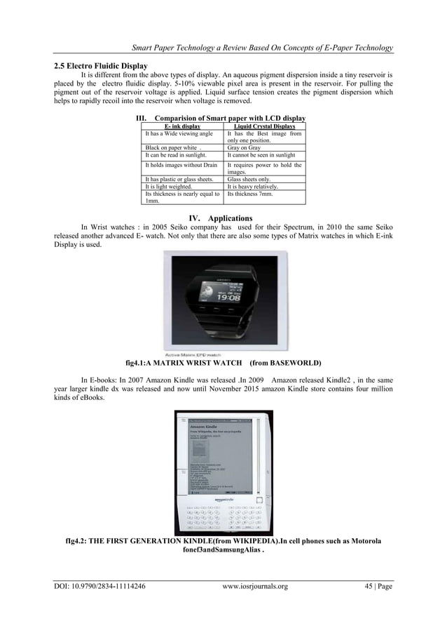 Smart Paper Technology a Review Based On Concepts of EPaper Technology ...