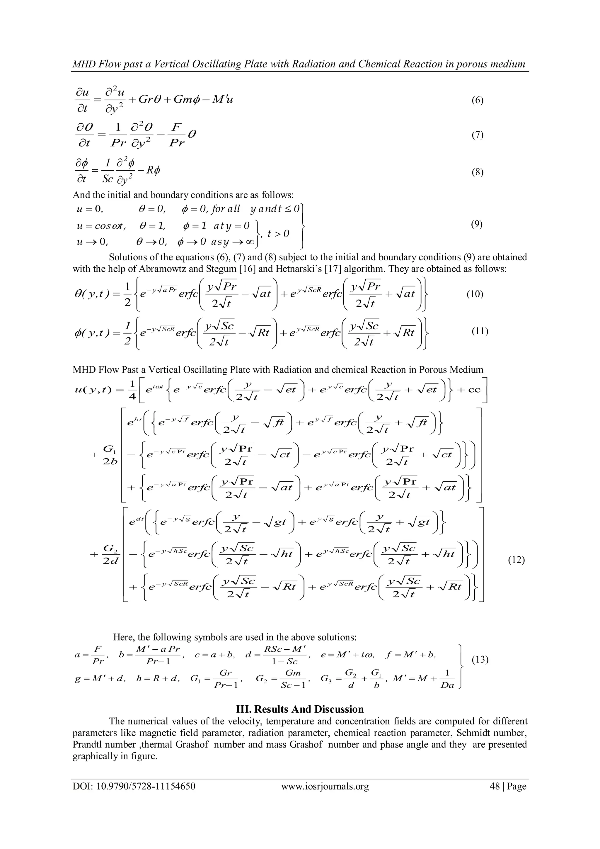 MHD Flow past a Vertical Oscillating Plate with Radiation and Chemical ...