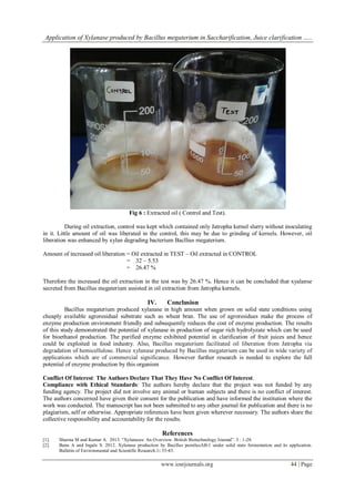 Application of Xylanase produced by Bacillus megaterium in ...