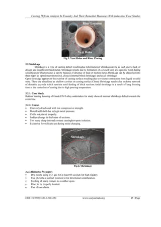 Casting Defects Analysis in Foundry and Their Remedial Measures with Industrial Case Studies | PDF