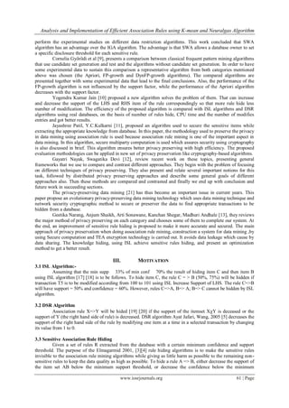 Analysis and Implementation of Efficient Association Rules using K-mean and Neuralgas Algorithm ...