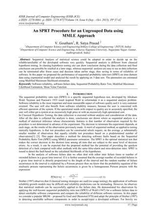 An SPRT Procedure for an Ungrouped Data using MMLE Approach | PDF