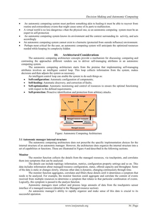 Decision Making and Autonomic Computing | PDF
