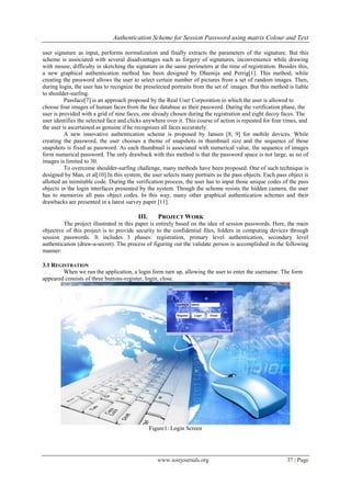 Authentication Scheme for Session Password using matrix Colour and Text | PDF | Internet | Computing