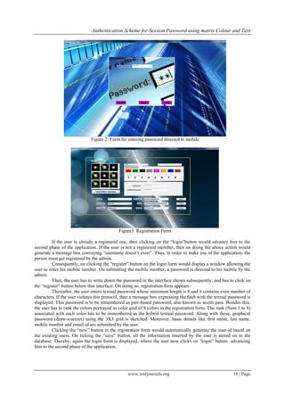 Authentication Scheme for Session Password using matrix Colour and Text | PDF | Internet | Computing