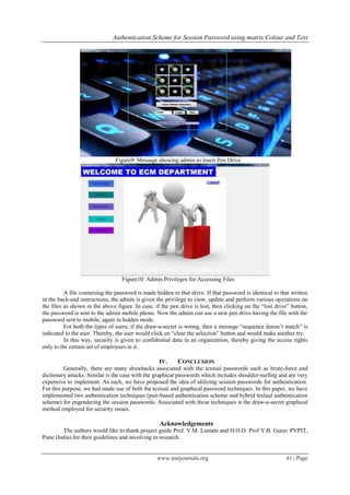 Authentication Scheme for Session Password using matrix Colour and Text | PDF | Internet | Computing