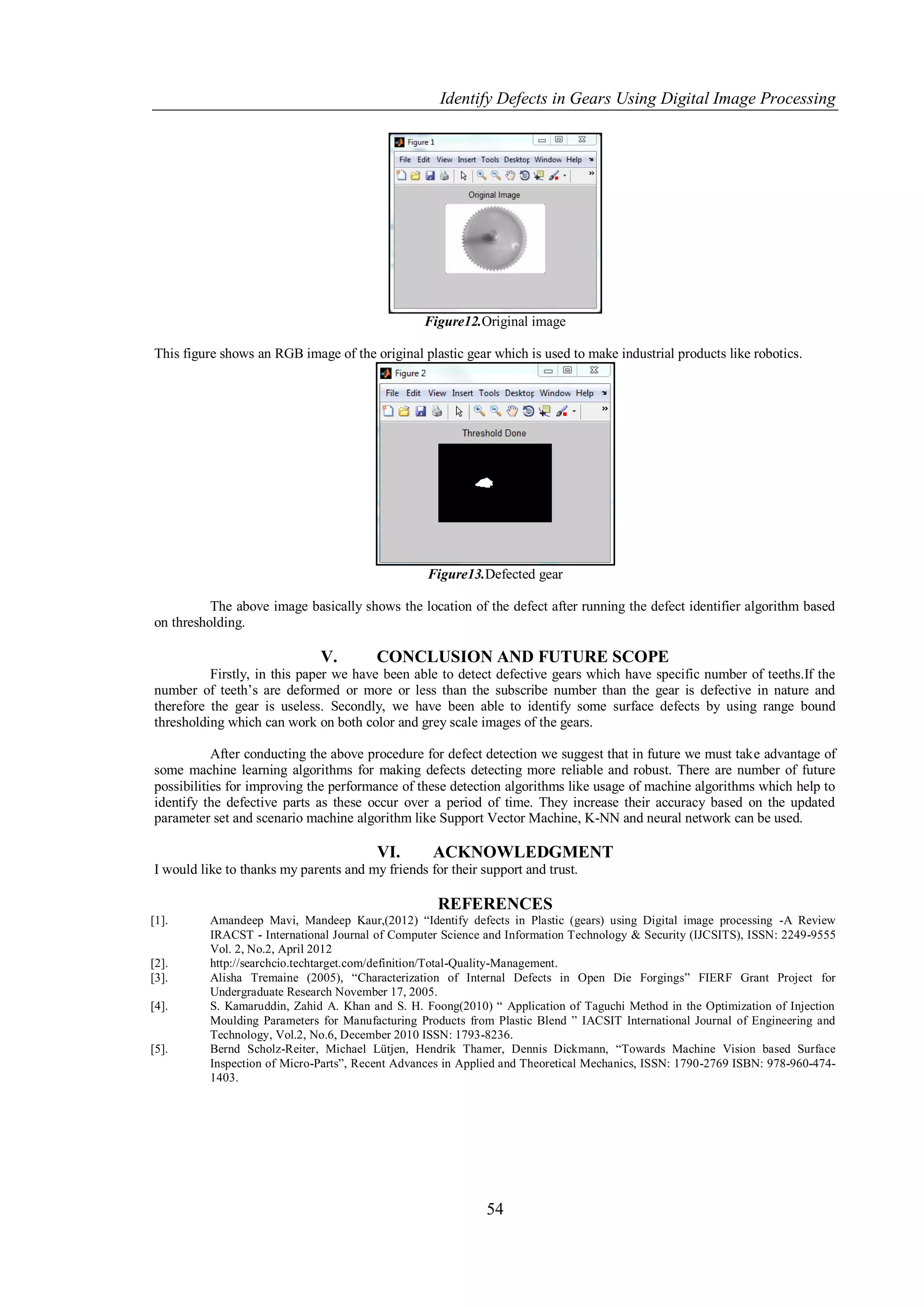 Identify Defects in Gears Using Digital Image Processing | PDF