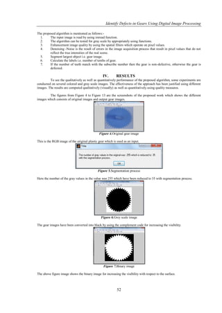 Identify Defects in Gears Using Digital Image Processing | PDF