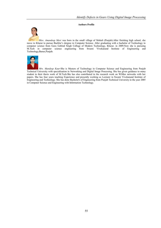 Identify Defects in Gears Using Digital Image Processing | PDF