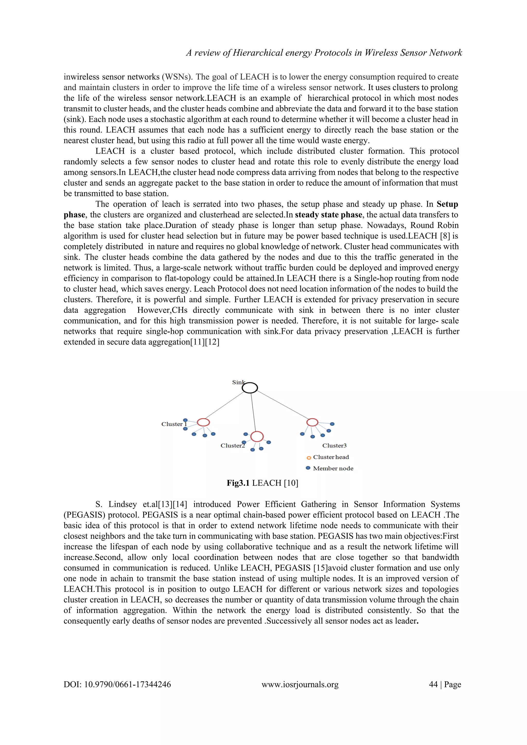 A Review Of Hierarchical Energy Protocols In Wireless Sensor Network Pdf