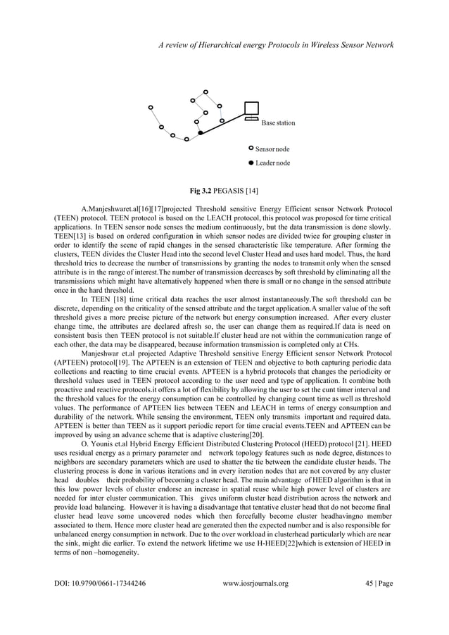 A review of Hierarchical energy Protocols in Wireless Sensor Network | PDF
